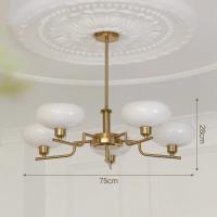 China Mid century Bauhaus Chandeliers French Cream white glass Pendant lamp (WH-GP-189) for sale
