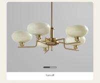 China Mid century Bauhaus Chandeliers French Cream white glass Pendant lamp (WH-GP-189) for sale