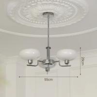 China Mid century Bauhaus Chandeliers French Cream white glass Pendant lamp (WH-GP-189) for sale