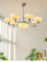China Mid century Bauhaus Chandeliers French Cream white glass Pendant lamp (WH-GP-189) for sale