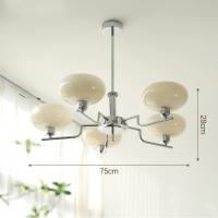 China Mid century Bauhaus Chandeliers French Cream white glass Pendant lamp (WH-GP-189) for sale