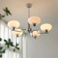 China Mid century Bauhaus Chandeliers French Cream white glass Pendant lamp (WH-GP-189) for sale