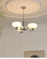 China Mid century Bauhaus Chandeliers French Cream white glass Pendant lamp (WH-GP-189) for sale
