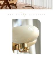 China Mid century Bauhaus Chandeliers French Cream white glass Pendant lamp (WH-GP-189) for sale