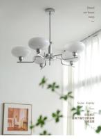 China Mid century Bauhaus Chandeliers French Cream white glass Pendant lamp (WH-GP-189) for sale