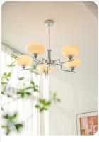 China Mid century Bauhaus Chandeliers French Cream white glass Pendant lamp (WH-GP-189) for sale