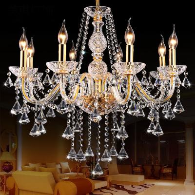 China Gold tiny crystal chandelier Lighting Fixtures For Home Project Pendant Lamp （WH-CY-157) for sale