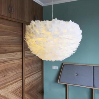 China Round Feather Pendant Lamp For Kids Room Children room Indoor home Decor (WH-AP-78) for sale