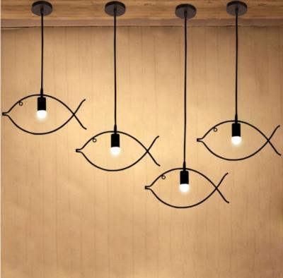 China Industrial multi pendant lighting For Living room Bedroom Fish Shape (WH-VP-43) for sale
