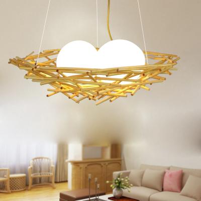 China Create Design Rattan Birl egg Pendant Lamp For Indoor Home Kitchen Lighting Fixtures (WH-WP-06) for sale