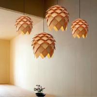 China Rattan hanging lamp Pine Shape Chandelier For Indoor Kitchen Dining room Lighting (WH-WP-09) for sale