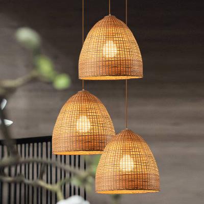 China Wicker basket pendant lights Kitchen Dining room Sitting room Decor (WH-WP-18) for sale