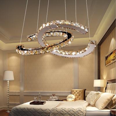 China Chanel Shape Crystal Pendant Lamp For Kitchen Bedroom Restaurant Cloths Shop Hanging Lights (WH-WP-85) for sale
