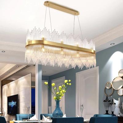 China Rectangle Crystal Suspension Lights Gold Crystal Lamp For Indoor Home Decoration Lustre (WH-AP-89) for sale
