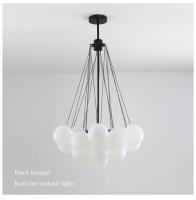 China Modern Glass Ball Chandelier Black Gold Frosted Glass bubble light (WH-GP-190) for sale