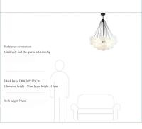 China Modern Glass Ball Chandelier Black Gold Frosted Glass bubble light (WH-GP-190) for sale