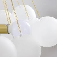 China Modern Glass Ball Chandelier Black Gold Frosted Glass bubble light (WH-GP-190) for sale