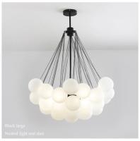 China Modern Glass Ball Chandelier Black Gold Frosted Glass bubble light (WH-GP-190) for sale