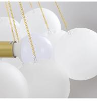 China Modern Glass Ball Chandelier Black Gold Frosted Glass bubble light (WH-GP-190) for sale