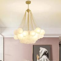 China Modern Glass Ball Chandelier Black Gold Frosted Glass bubble light (WH-GP-190) for sale