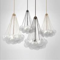 China Modern Glass Ball Chandelier Black Gold Frosted Glass bubble light (WH-GP-190) for sale