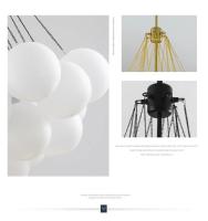 China Modern Glass Ball Chandelier Black Gold Frosted Glass bubble light (WH-GP-190) for sale