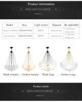 China Modern Glass Ball Chandelier Black Gold Frosted Glass bubble light (WH-GP-190) for sale