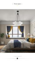 China Modern Glass Ball Chandelier Black Gold Frosted Glass bubble light (WH-GP-190) for sale