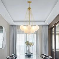 China Modern Glass Ball Chandelier Black Gold Frosted Glass bubble light (WH-GP-190) for sale