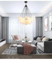 China Modern Glass Ball Chandelier Black Gold Frosted Glass bubble light (WH-GP-190) for sale