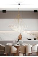 China Modern Glass Ball Chandelier Black Gold Frosted Glass bubble light (WH-GP-190) for sale