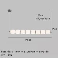 China White glass bulb chandelier Long glass pendant lamp (WH-GP-191) for sale