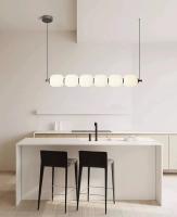 China White glass bulb chandelier Long glass pendant lamp (WH-GP-191) for sale