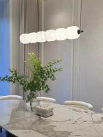China White glass bulb chandelier Long glass pendant lamp (WH-GP-191) for sale