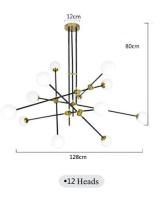 China Nordic mid century modern chandelier Dining room Bubble glass ball chandelier (WH-GP-192) for sale
