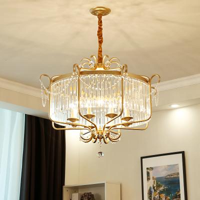 China Victorian Crystal pendant light Kitchen Dining room Gold Pendant Lamp (WH-AP-102) for sale