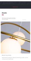 China Modern rings chandelier design creative glass ball lamp (WH-GP-193) for sale