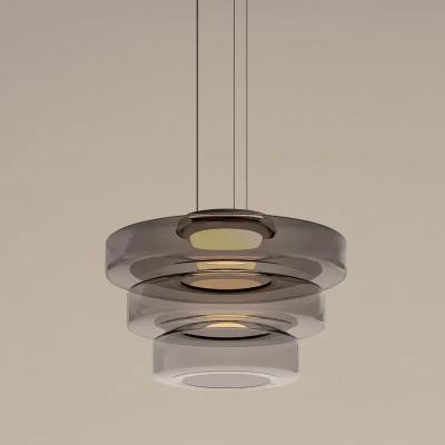 China Modern LED Amber Glass Chandelier for Restaurant Bedroom Living Room Bar Pendant Lights (WH-GP-197) for sale