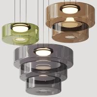 China Modern LED Amber Glass Chandelier for Restaurant Bedroom Living Room Bar Pendant Lights (WH-GP-197) for sale