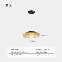 China Modern LED Amber Glass Chandelier for Restaurant Bedroom Living Room Bar Pendant Lights (WH-GP-197) for sale