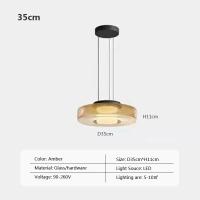 China Modern LED Amber Glass Chandelier for Restaurant Bedroom Living Room Bar Pendant Lights (WH-GP-197) for sale