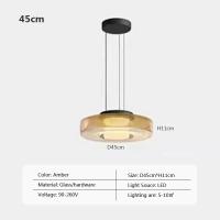 China Modern LED Amber Glass Chandelier for Restaurant Bedroom Living Room Bar Pendant Lights (WH-GP-197) for sale