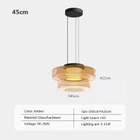 China Modern LED Amber Glass Chandelier for Restaurant Bedroom Living Room Bar Pendant Lights (WH-GP-197) for sale