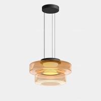China Modern LED Amber Glass Chandelier for Restaurant Bedroom Living Room Bar Pendant Lights (WH-GP-197) for sale