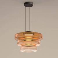 China Modern LED Amber Glass Chandelier for Restaurant Bedroom Living Room Bar Pendant Lights (WH-GP-197) for sale