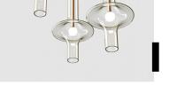 China Smoke Ash Amber Glass Tube Pendant Light Dining Room Bedroom Bedside Kitchen Lamp(WH-GP-200) for sale