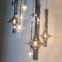 China Smoke Ash Amber Glass Tube Pendant Light Dining Room Bedroom Bedside Kitchen Lamp(WH-GP-200) for sale