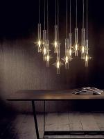 China Smoke Ash Amber Glass Tube Pendant Light Dining Room Bedroom Bedside Kitchen Lamp(WH-GP-200) for sale