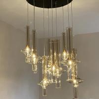 China Smoke Ash Amber Glass Tube Pendant Light Dining Room Bedroom Bedside Kitchen Lamp(WH-GP-200) for sale