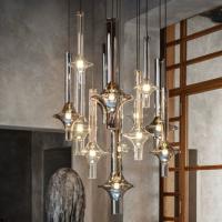 China Smoke Ash Amber Glass Tube Pendant Light Dining Room Bedroom Bedside Kitchen Lamp(WH-GP-200) for sale
